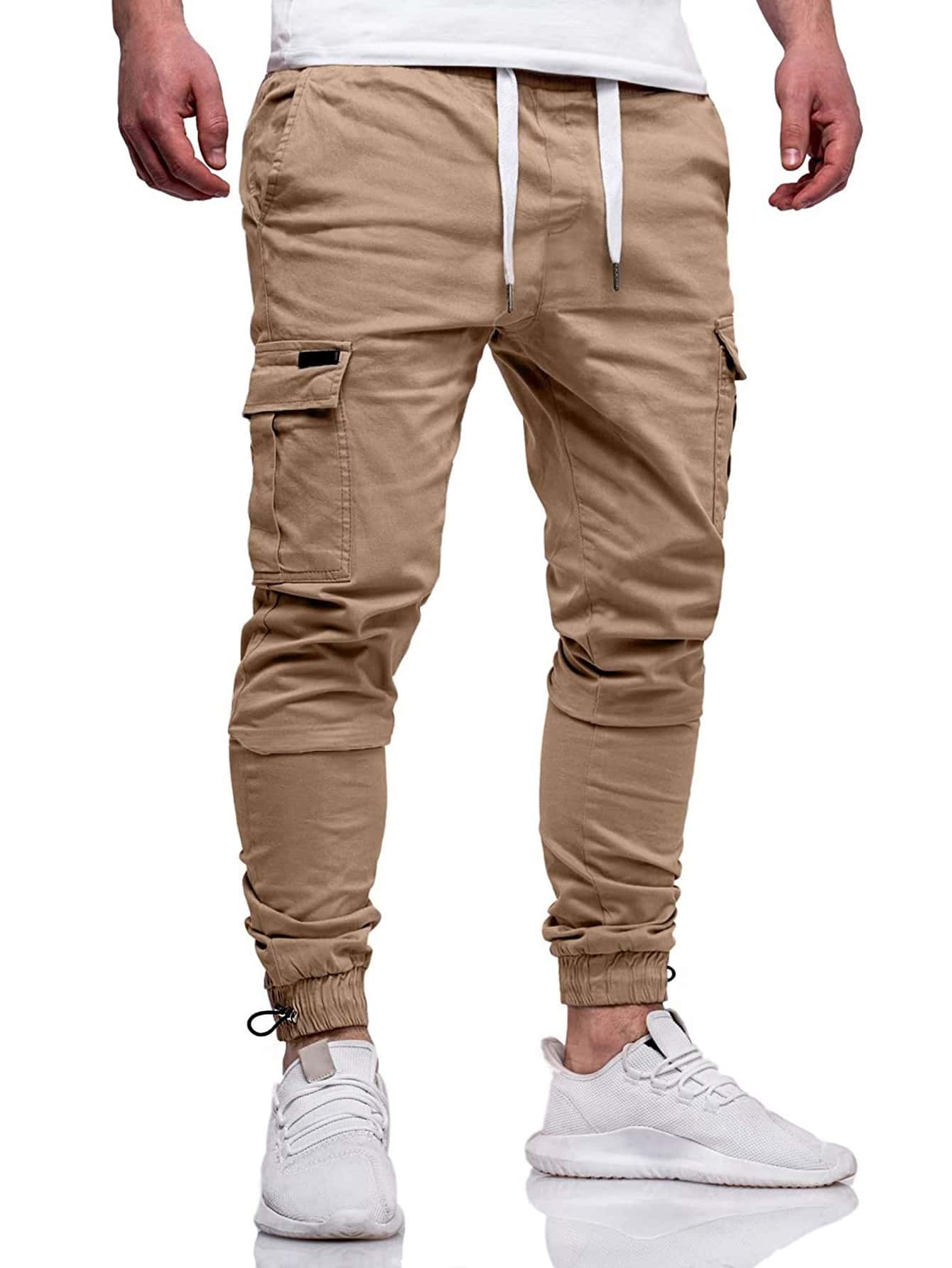 Manfinity Homme Men Drawstring Hem Pocket Side Cargo Pants | SHEIN USA