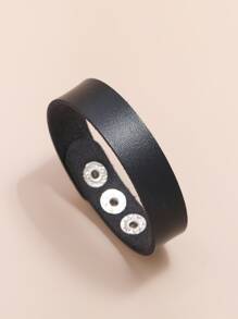 Fashionable and Popular Men PU Leather Bracelet for Jewelry Gift and ...