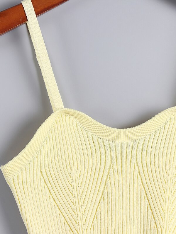 Solid Rib-knit Crop Top | SHEIN USA