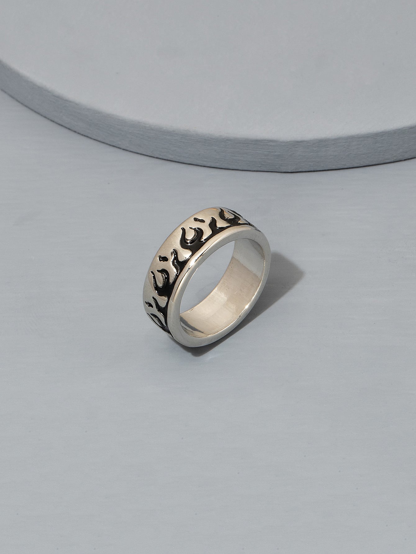 Men Flame Design Ring