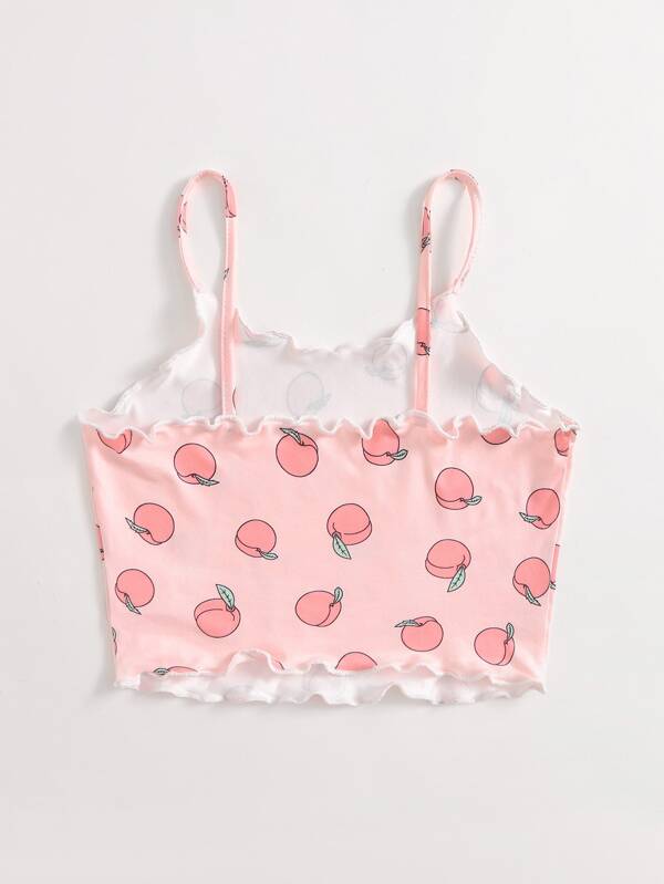 SHEIN Teen Girls Peach Print Cami Top | SHEIN USA