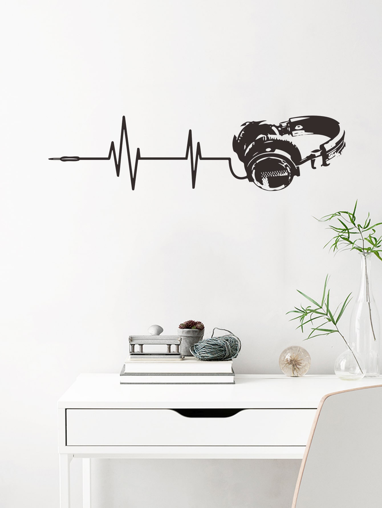 Headphone Print Wall Sticker