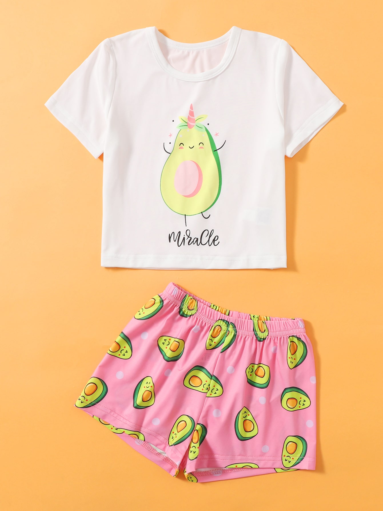 Toddler Girls Avocado Print PJ Set