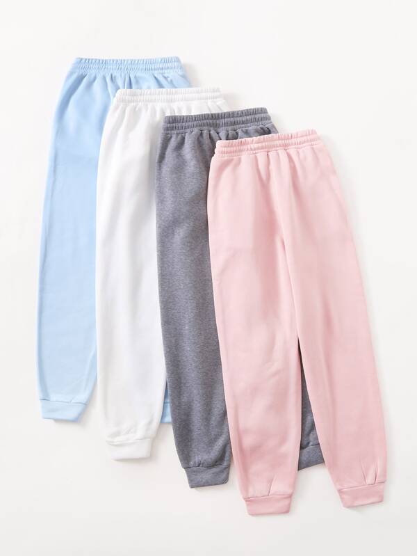 SHEIN EZwear 4 Pack Drawstring Waist Sweatpants | SHEIN South Africa