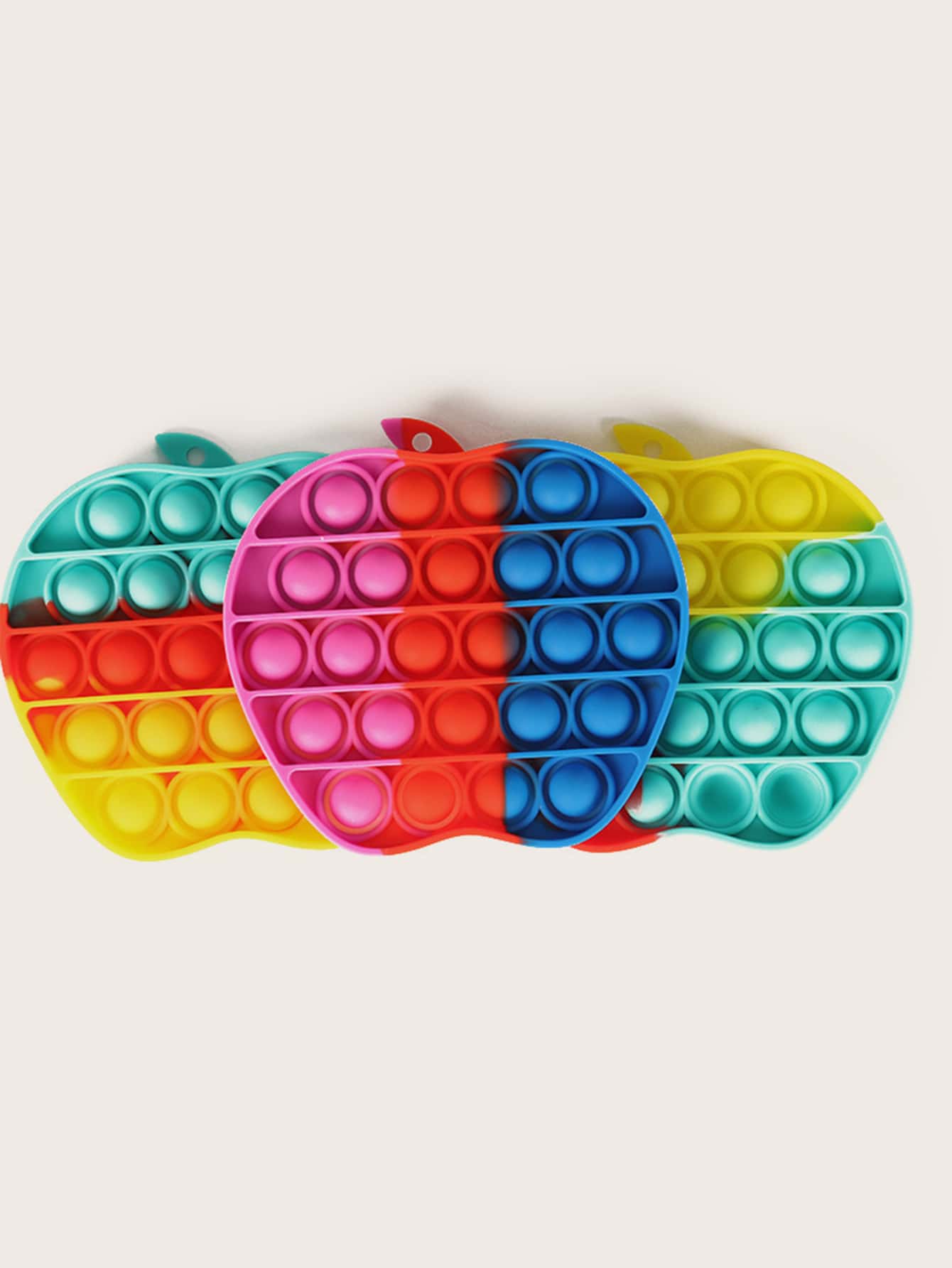 Conjunto de bolha pop push aleatório em formato de maçã 1 unidade