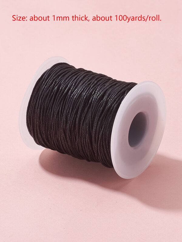 DIY Waxed Thread Cords Macrame Artisan String for Jewelry Making Black ...