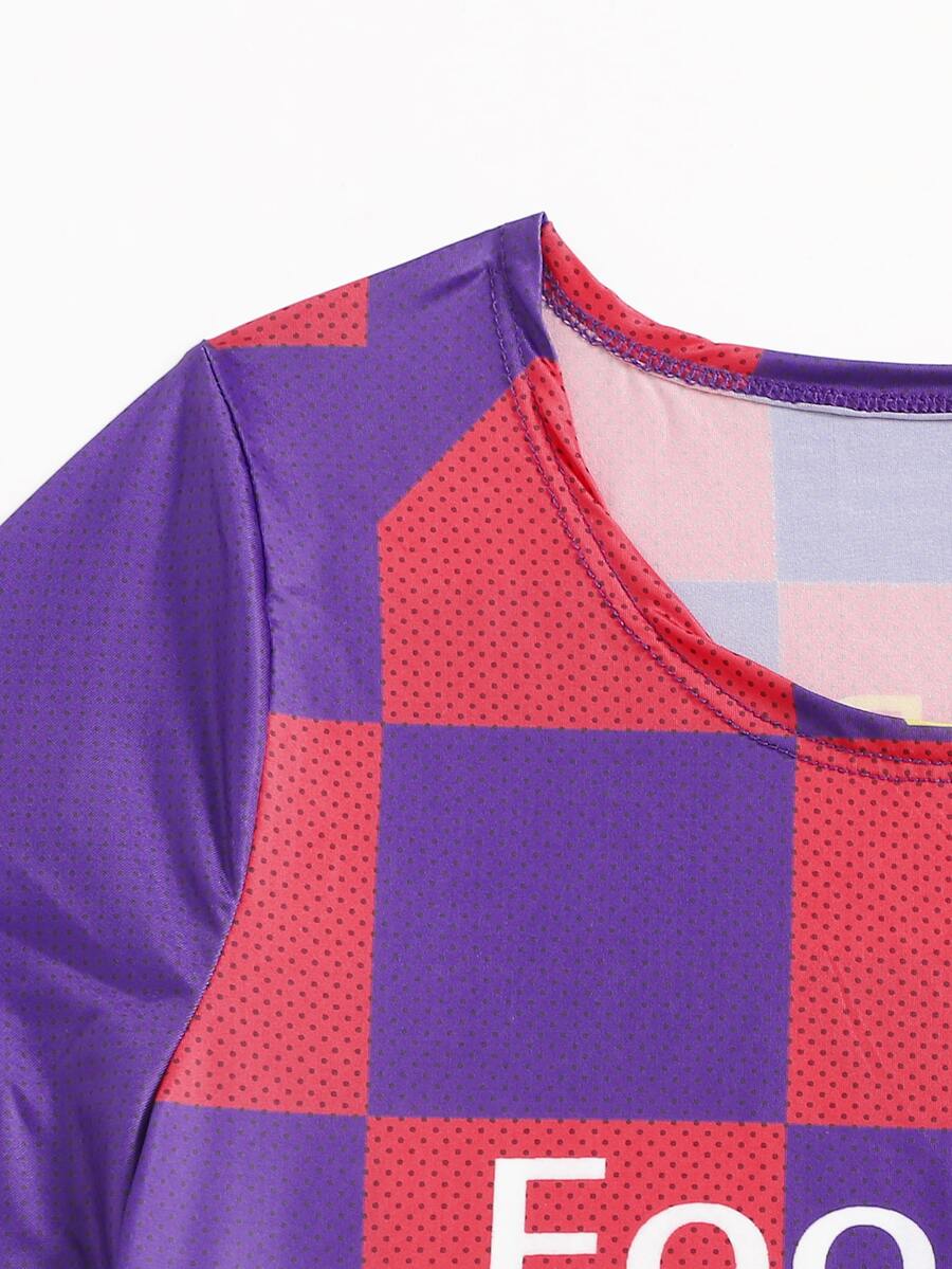 Checkerboard Sexy Crotchless Soccer Costume | SHEIN USA