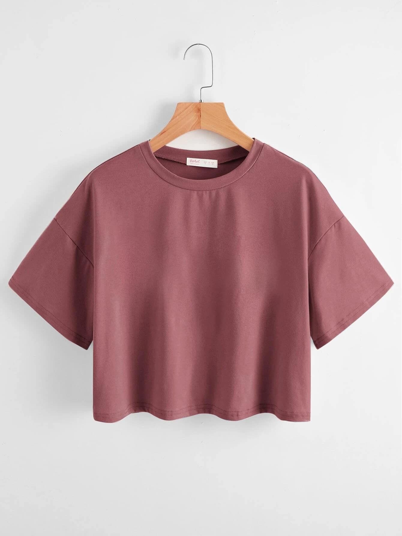 Plus Solid Drop Shoulder Tee