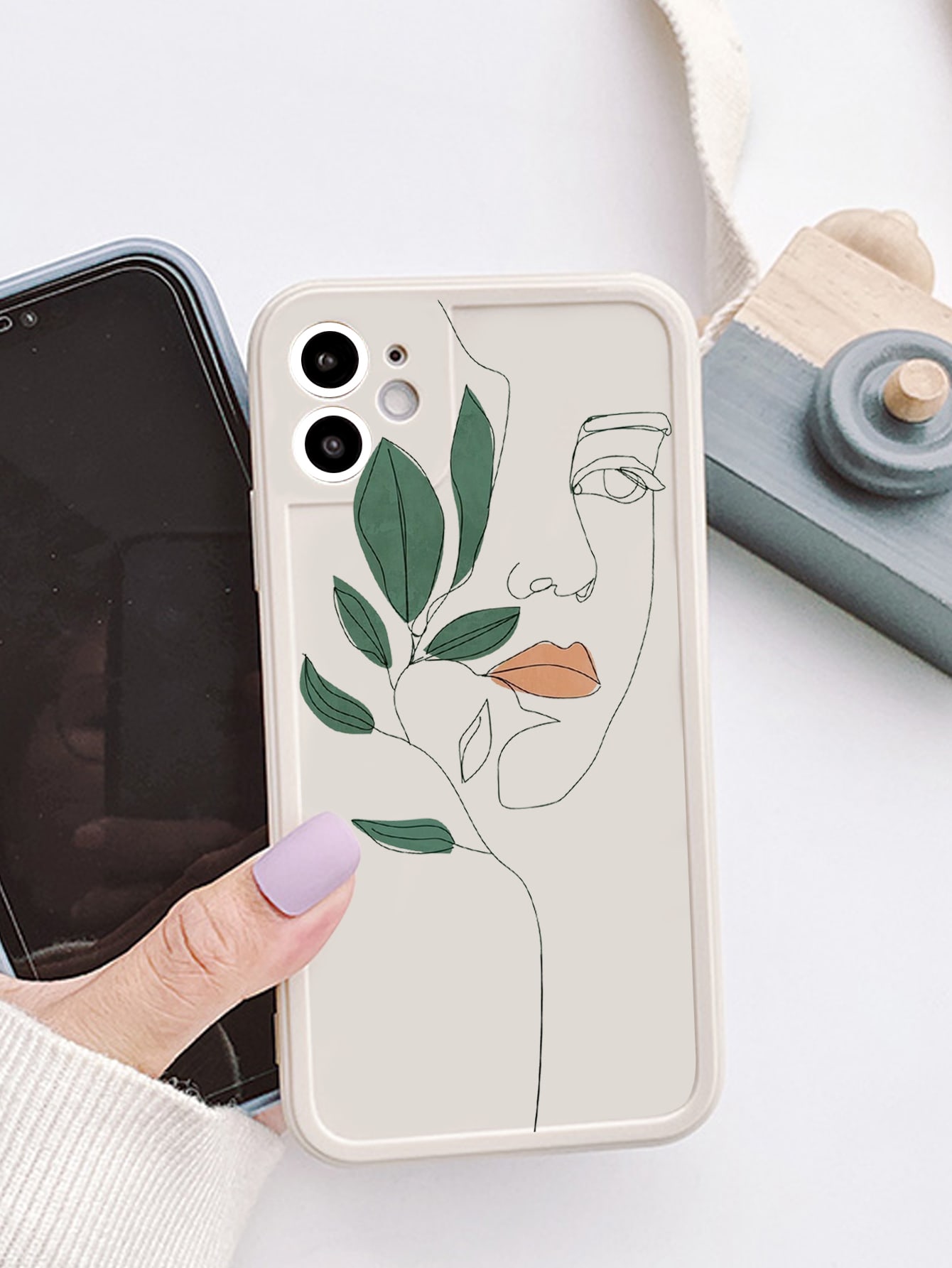 Abstract Face Print Phone Case