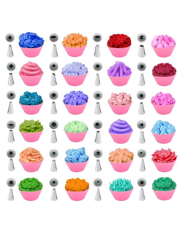 24pcs Piping Nozzle Set, Stainless Steel Piping Top For Baking | SHEIN USA