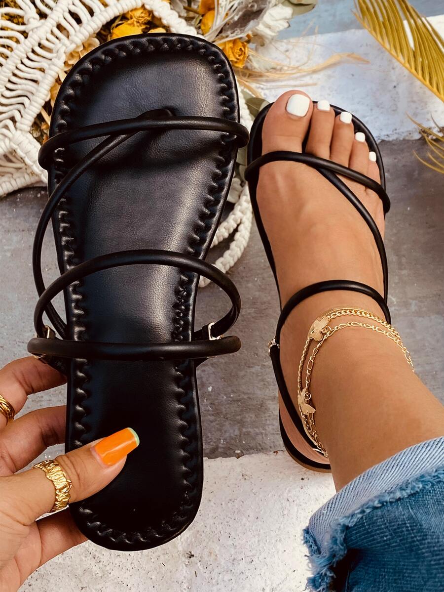 Women Thin Strap Two Way Wear Thong Minimalist Thong Sandals | SHEIN USA