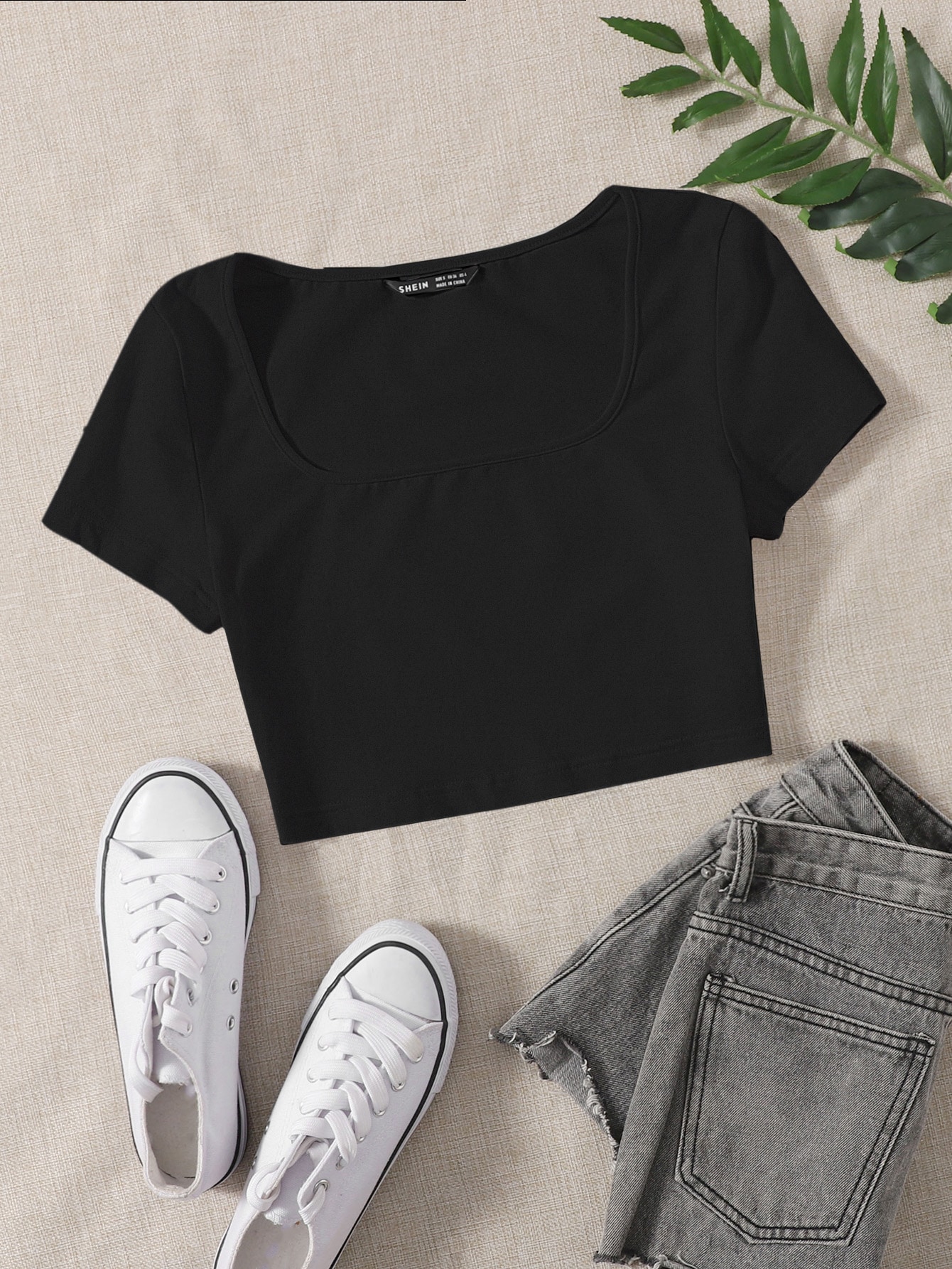 Marled Knit Solid Tee - Wishupon