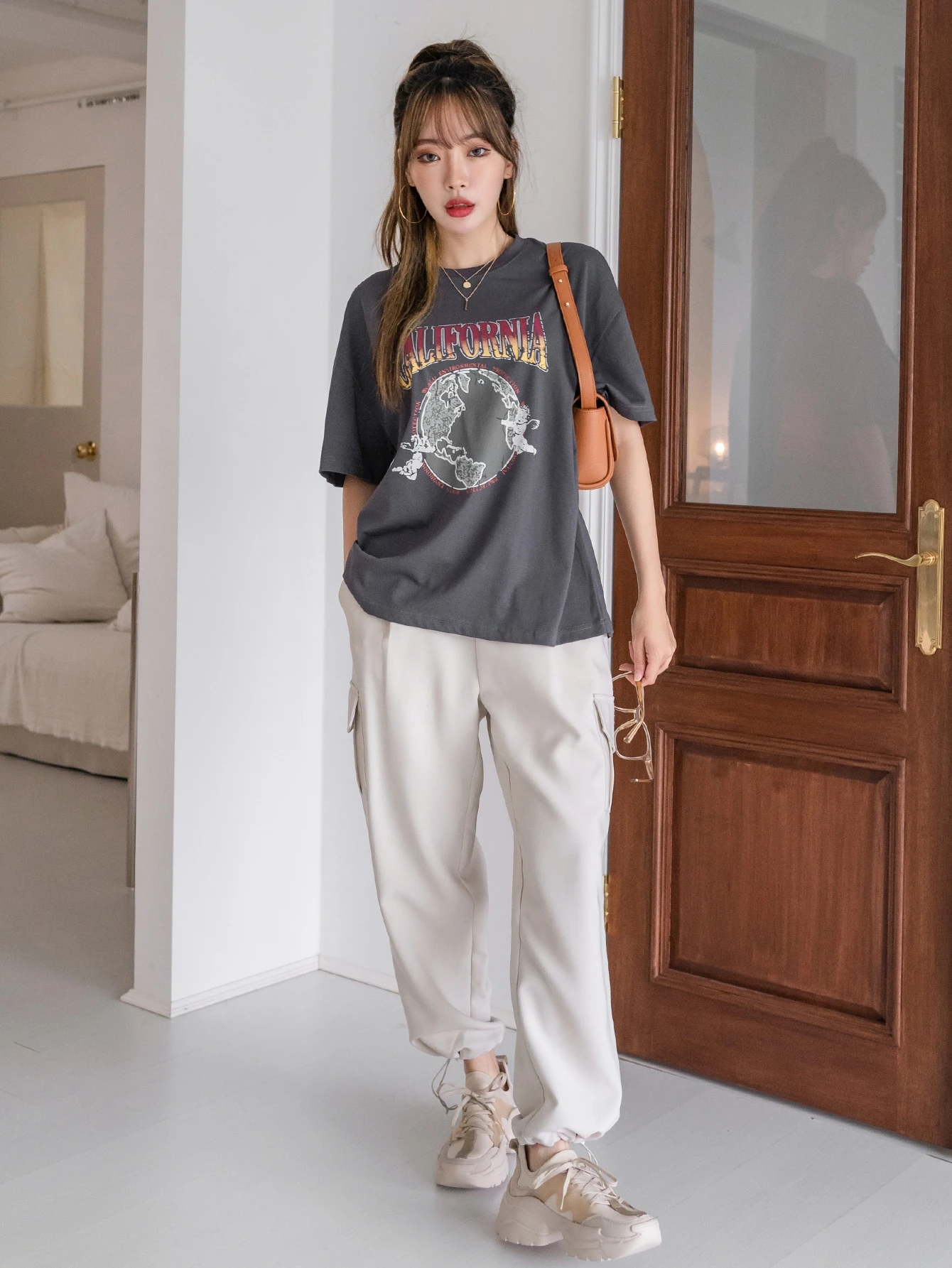 DAZY Camiseta amplia con estampado de Cupido y letra | Moda de Mujer ...