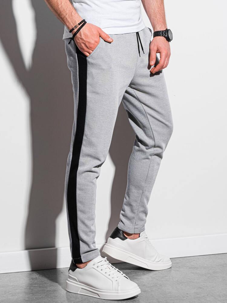 Men Contrast Panel Drawstring Joggers | SHEIN UK
