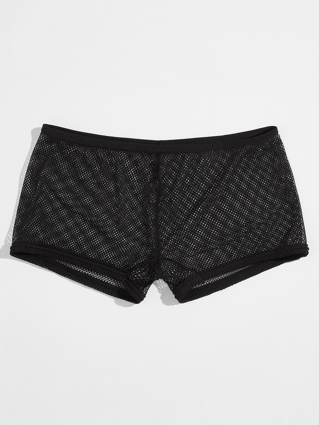 Men Solid Sheer Boxer Brief