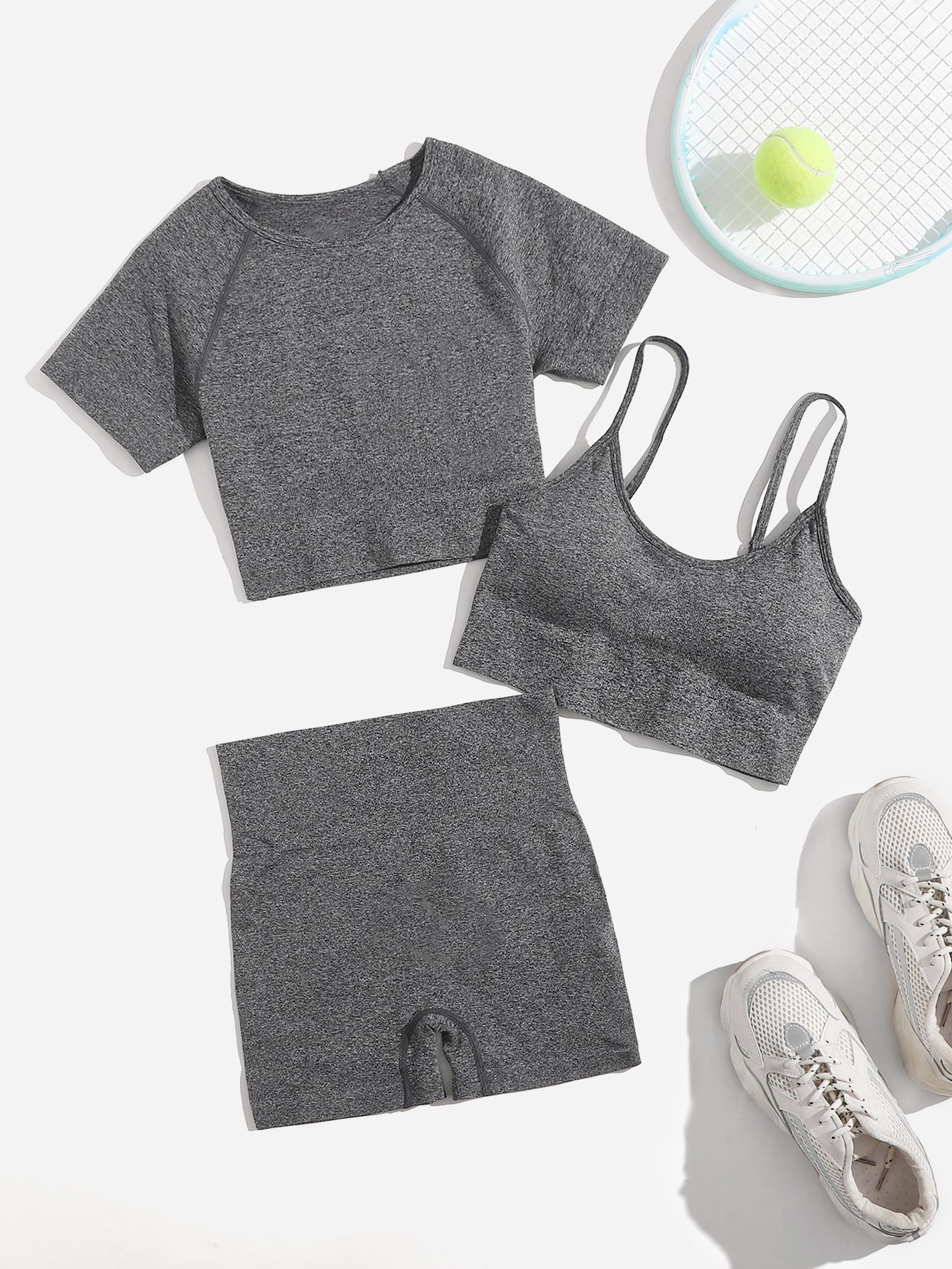 3pcs High Stretch Seamless Sports Set