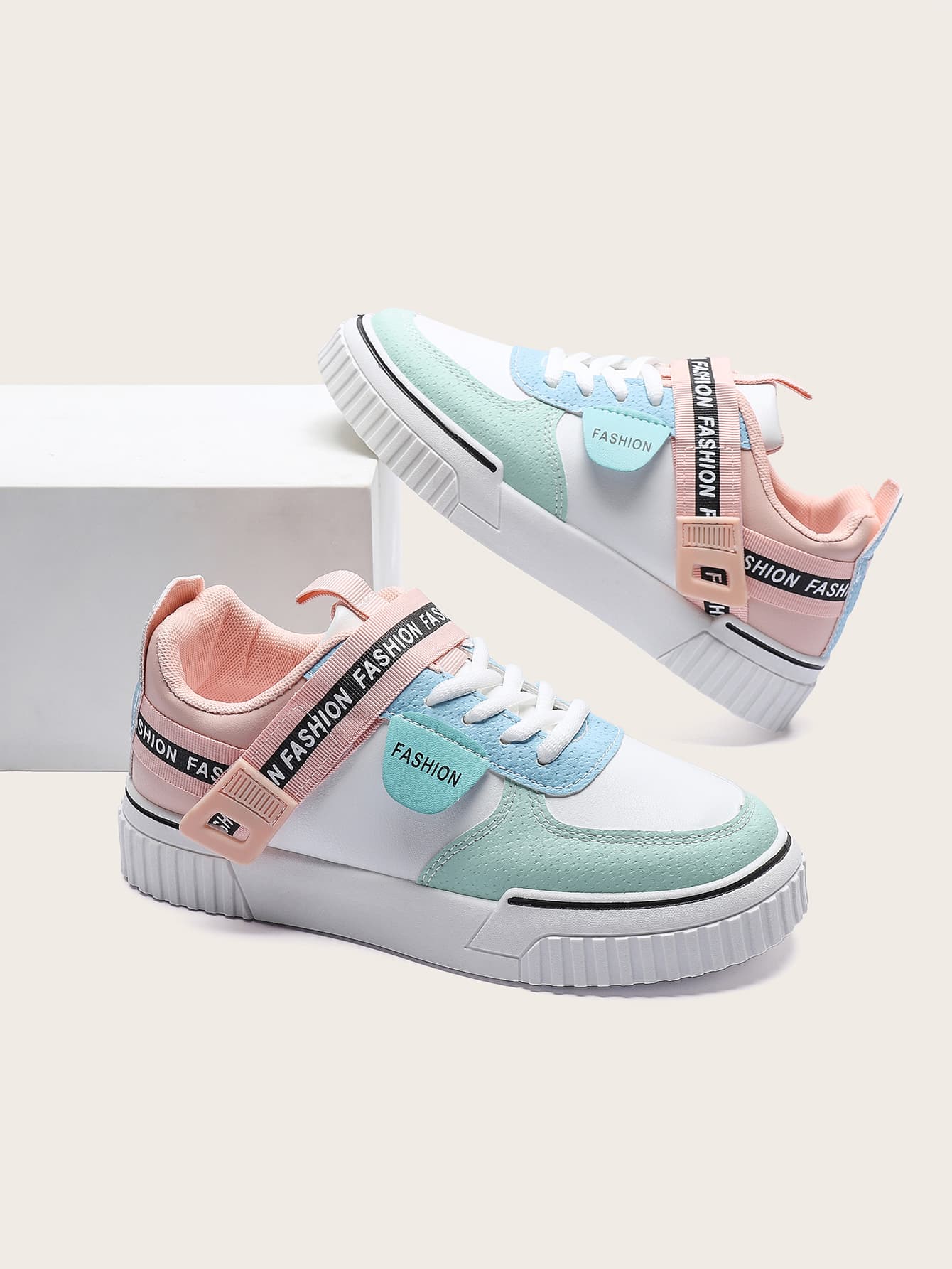 Color Block Skate Shoes | SHEIN USA