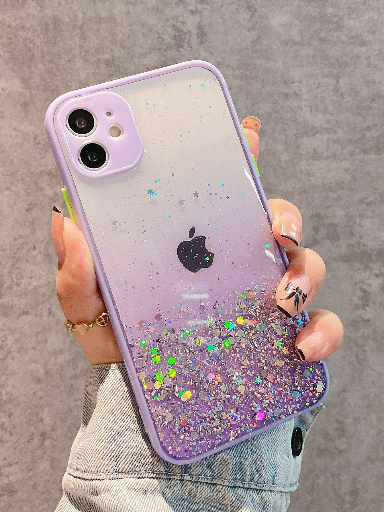Sequin Decor Ombre Phone Case