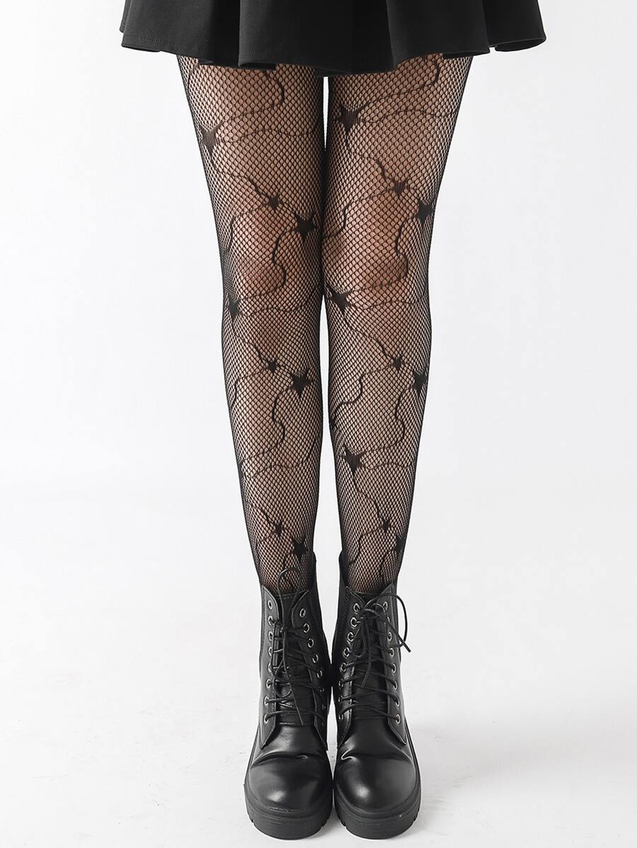 Star Pattern Fishnet Tights | SHEIN USA