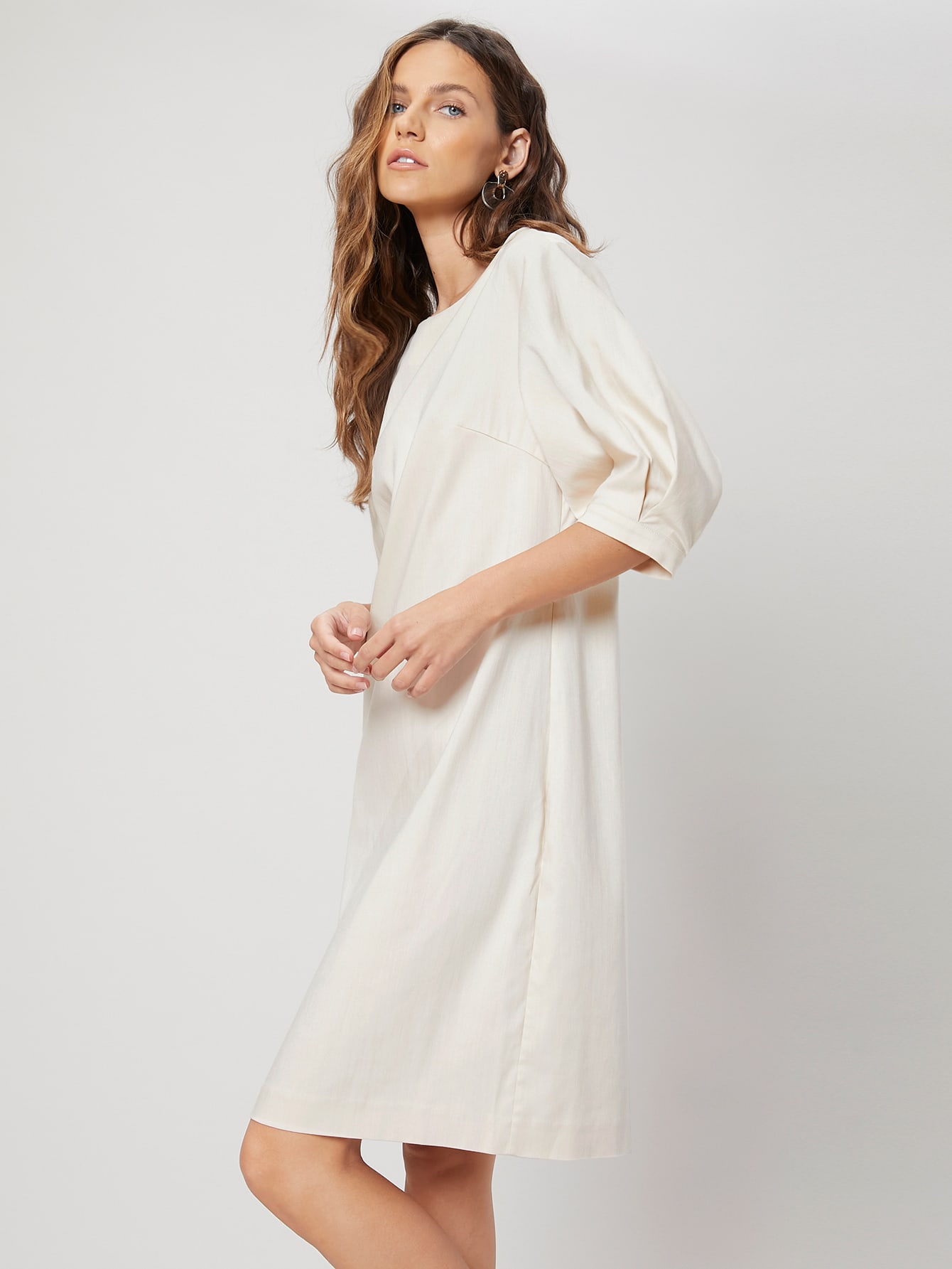 SHEIN Linen Straight Dress | SHEIN USA
