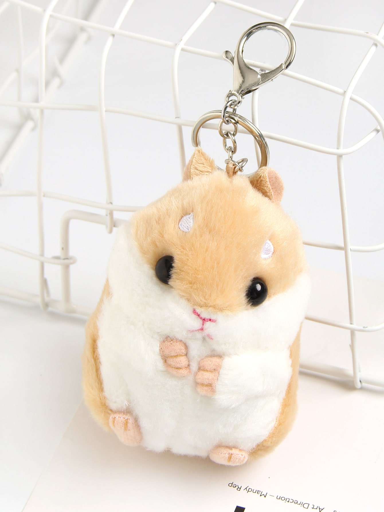 Cartoon Hamster Charm Keychain