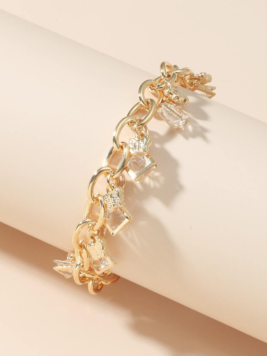Rhinestone Charm Bracelet | SHEIN USA