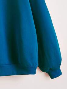 SHEIN LUNE Drop Shoulder Solid Pullover | SHEIN USA