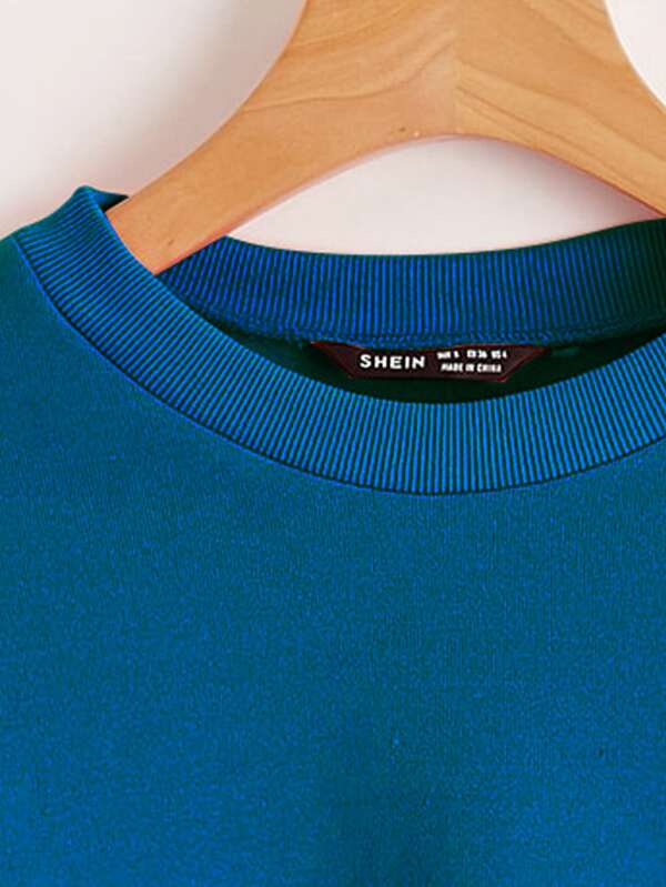 SHEIN LUNE Drop Shoulder Solid Pullover | SHEIN USA