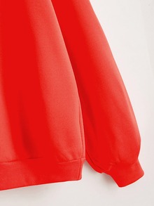 Drop Shoulder Solid Pullover | SHEIN USA