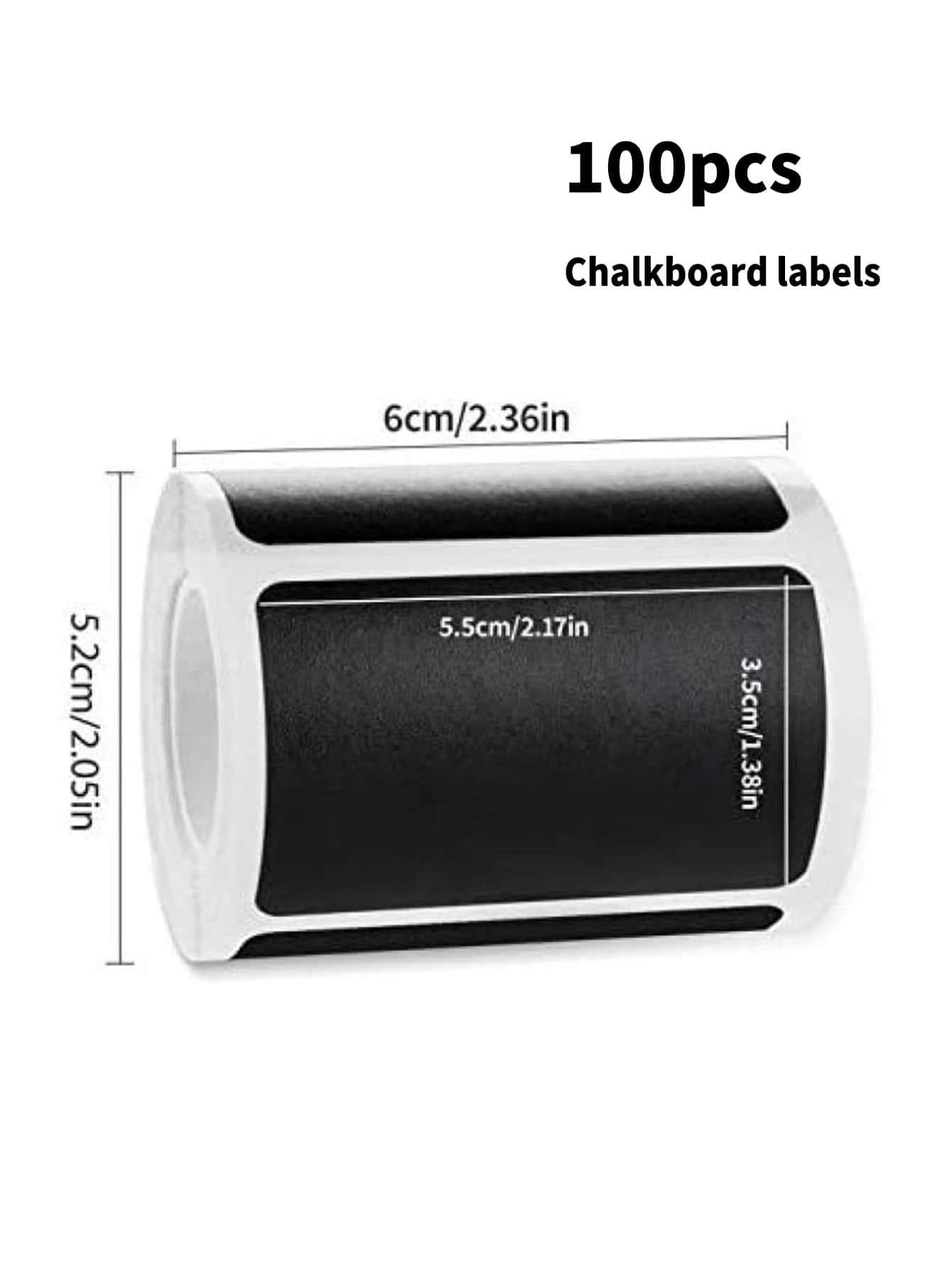 Black Blank DIY Stickers Waterproof Writing Stickers Reusable Blank ...