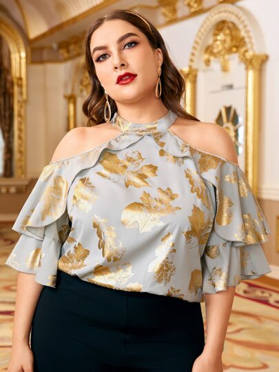 Search gold fitted top | SHEIN USA