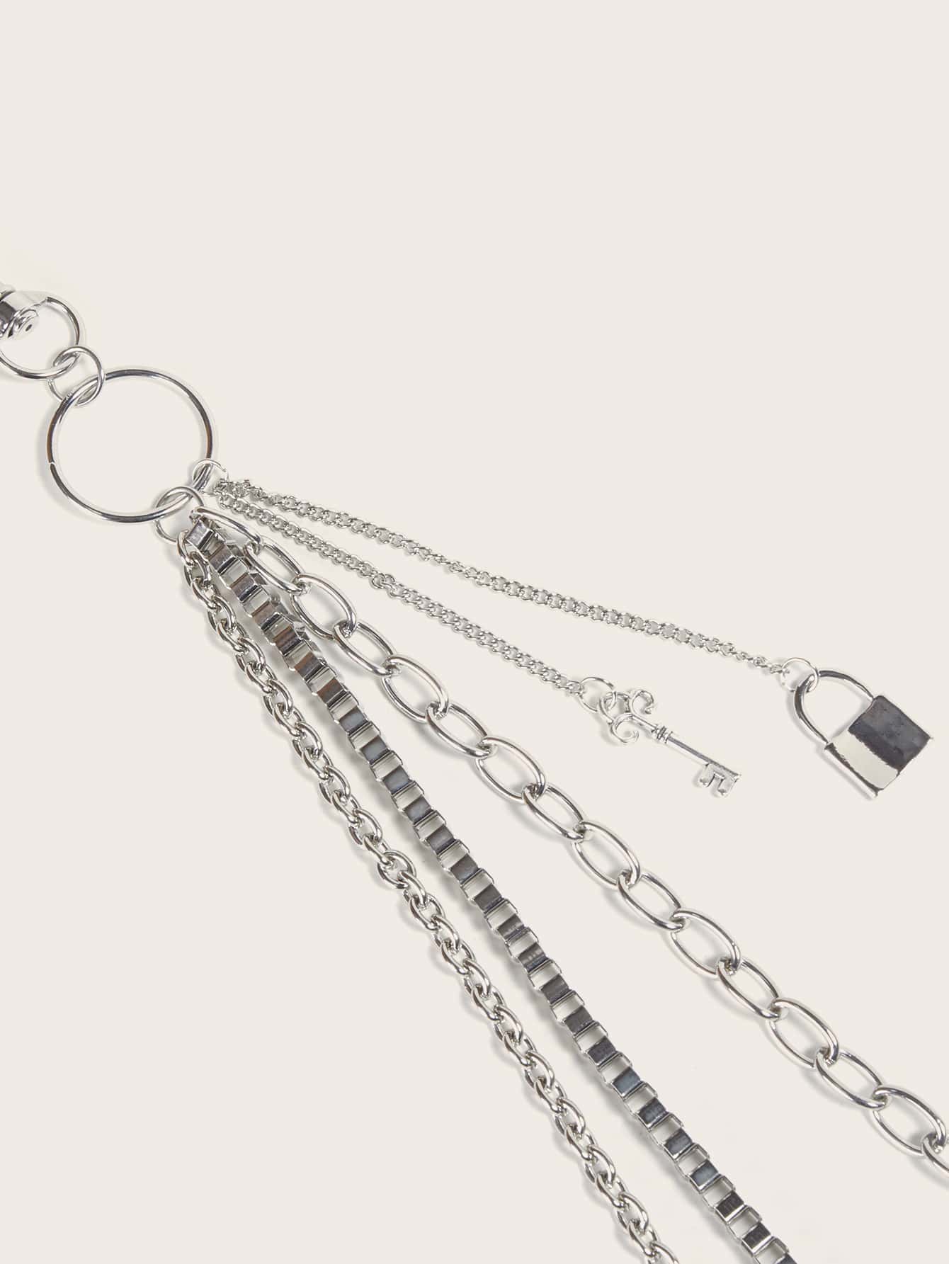 Lock Charm Layered Pant Chain | SHEIN USA