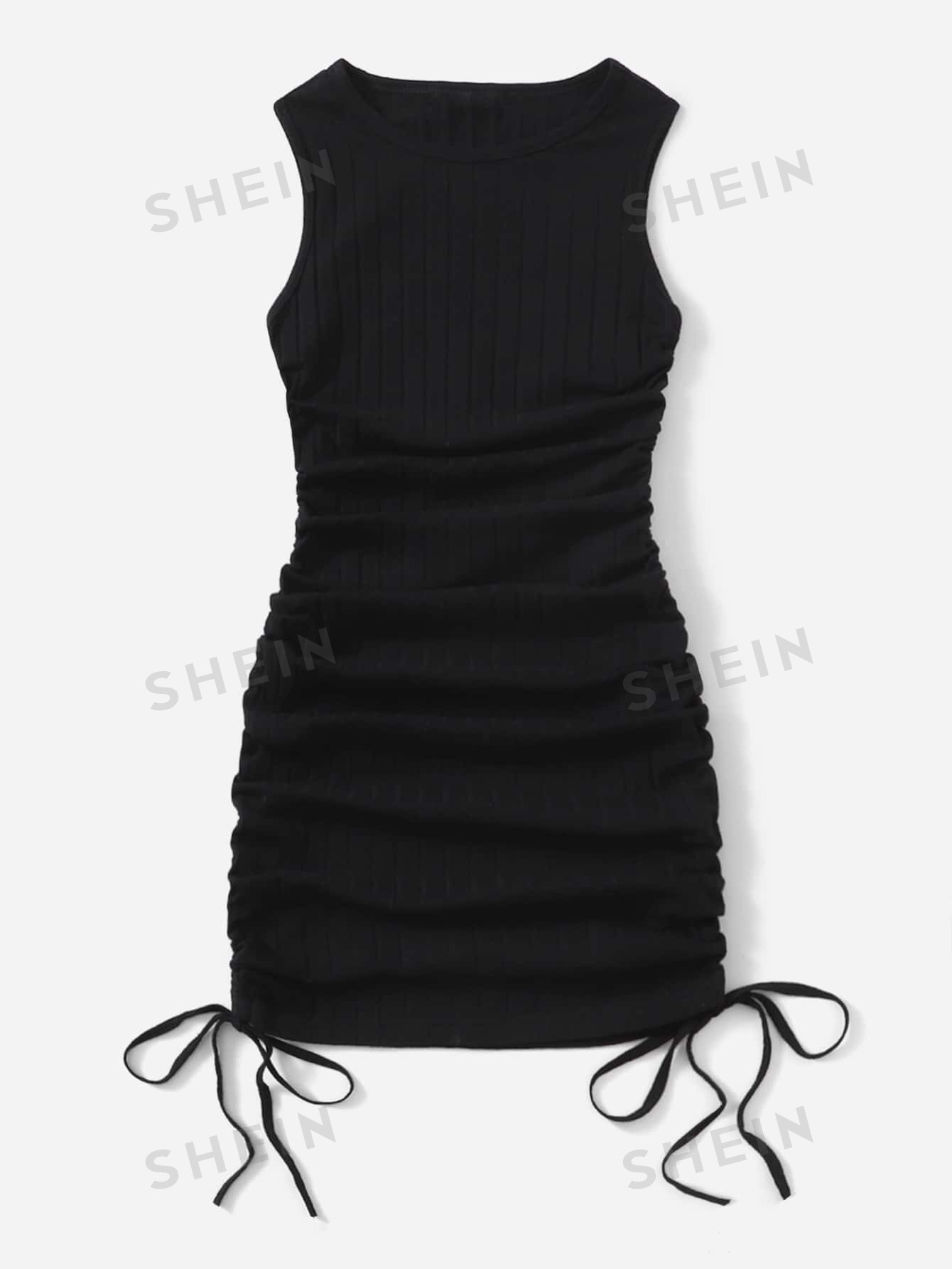 SHEIN EZwear Ruched Drawstring Side Bodycon Dress | SHEIN UK