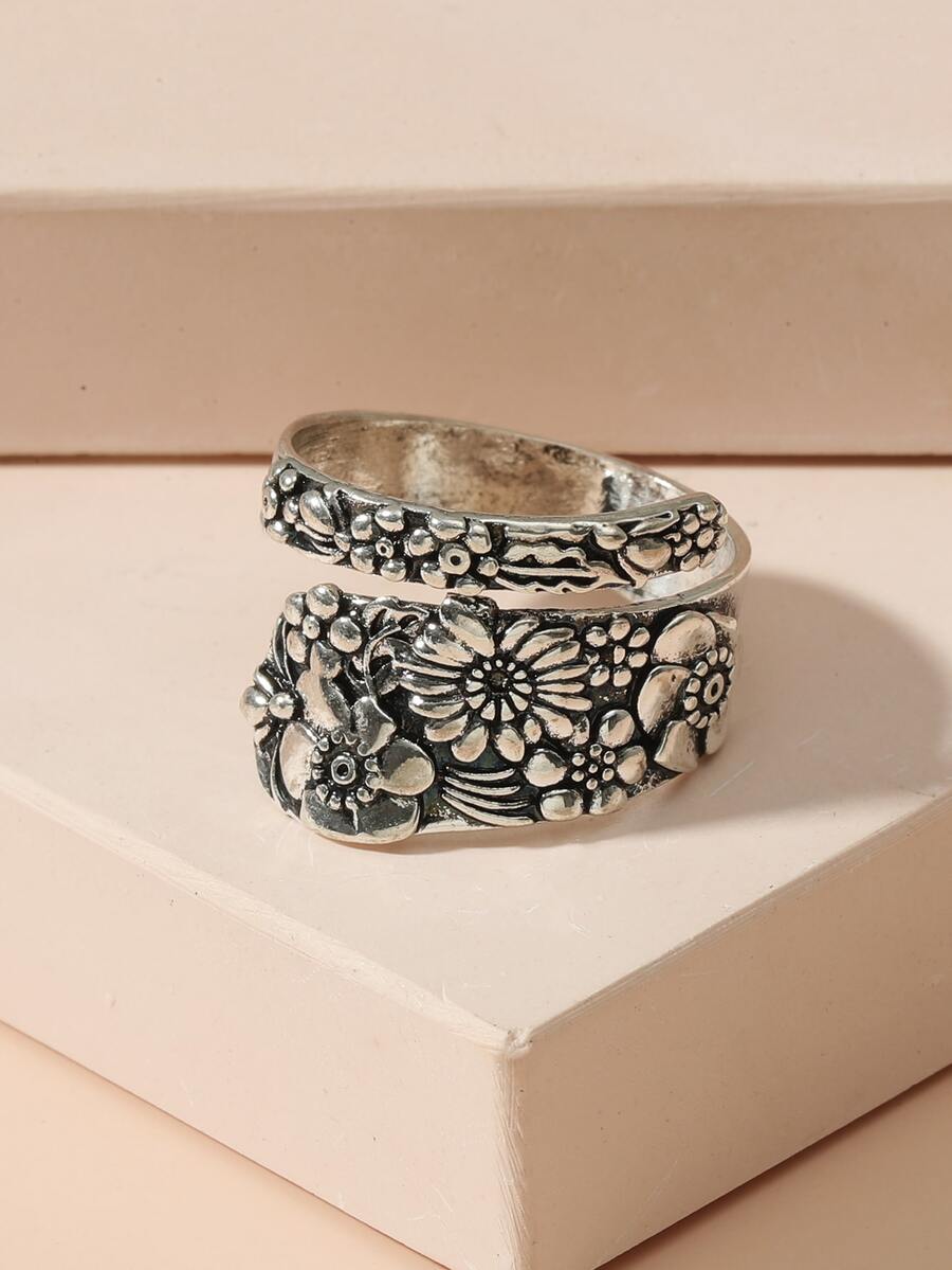 Floral Pattern Ring | SHEIN USA