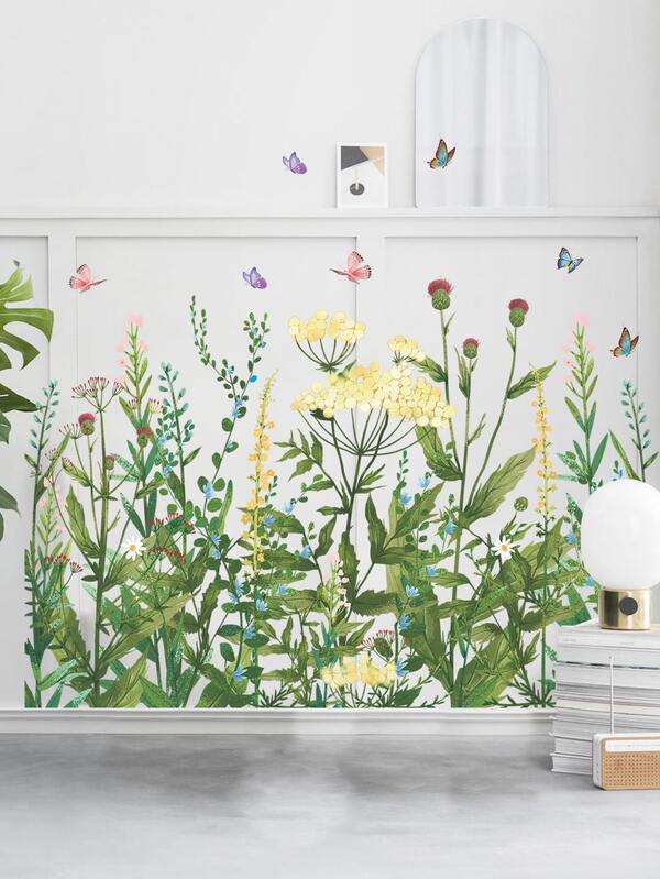 Plants Print Wall Sticker | SHEIN UK