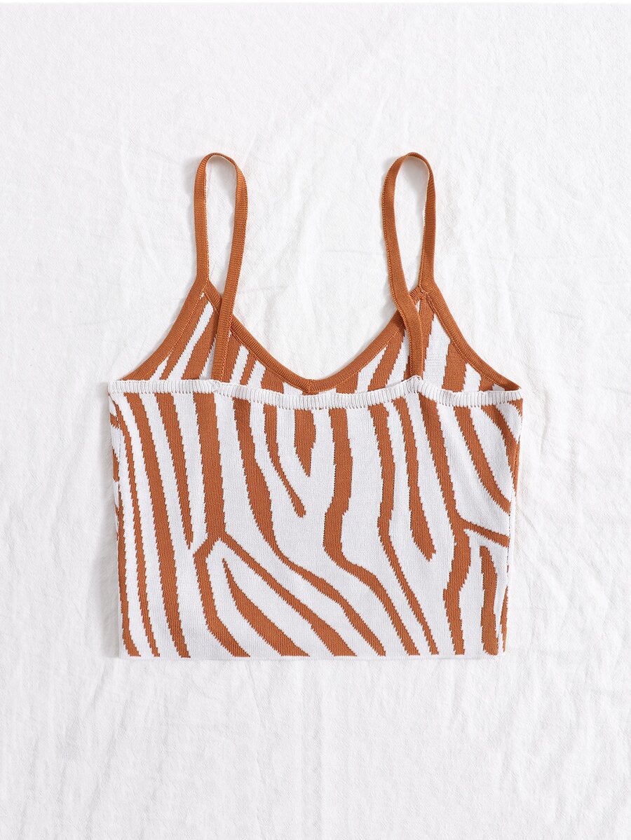 Zebra Stripe Knit Top | SHEIN