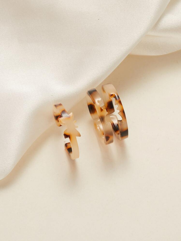 Shein 2pcs butterfly decor ring store