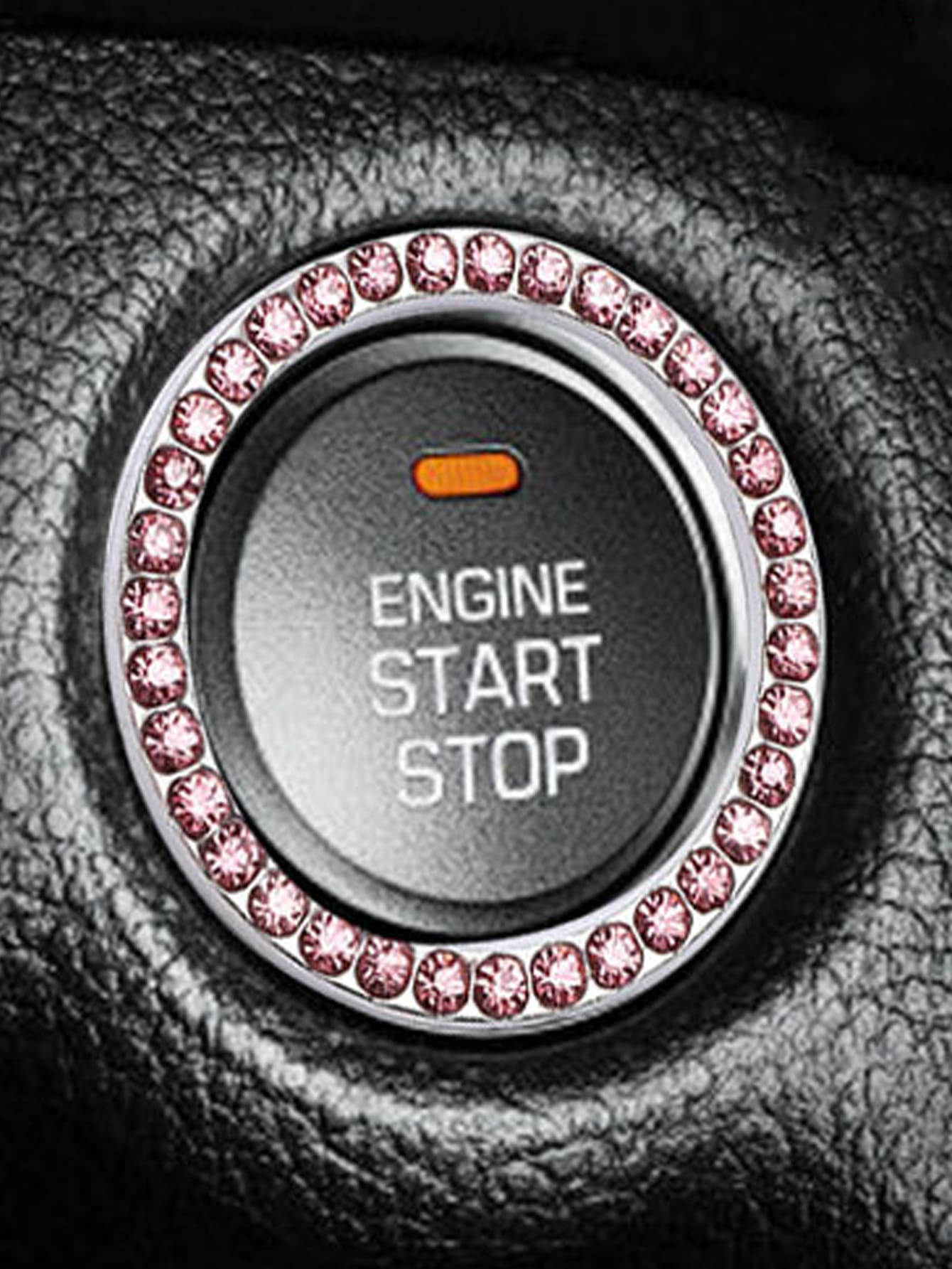 Car One-button Start Rhinestone Decoration