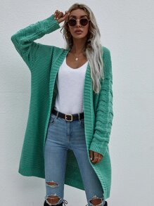 Drop Shoulder Open Front Cardigan | SHEIN EUR