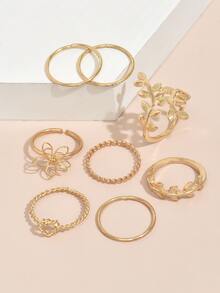 8pcs Alloy Ring | SHEIN USA