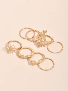 8pcs Alloy Ring | SHEIN USA
