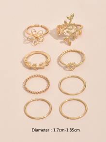 8pcs Alloy Ring | SHEIN USA