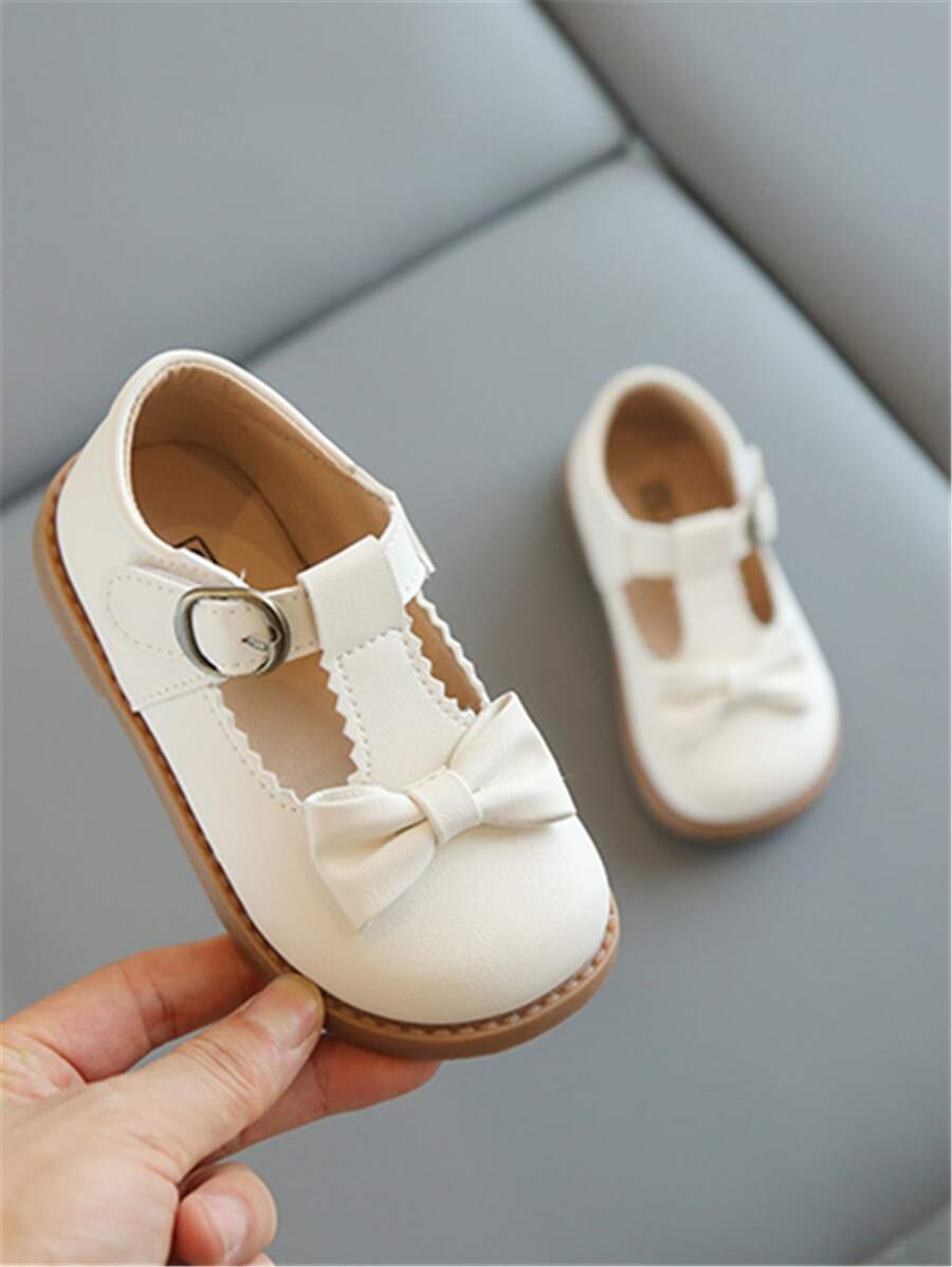 Peuter Meisjes Bow Decor Hook-and-loop Fastener Band Flats | SHEIN ...