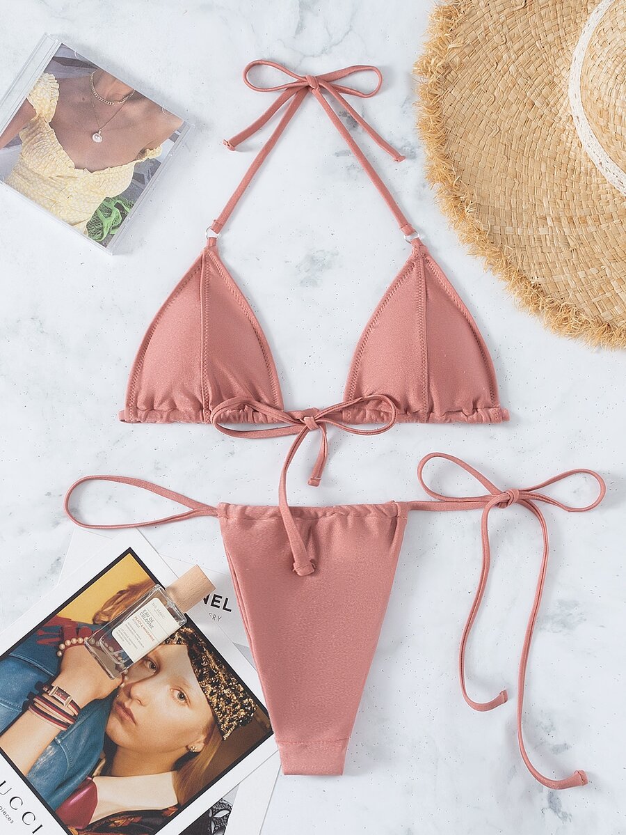 Bikini Tipo Tanga Con Micro Triángulo Moda De Mujer Shein México