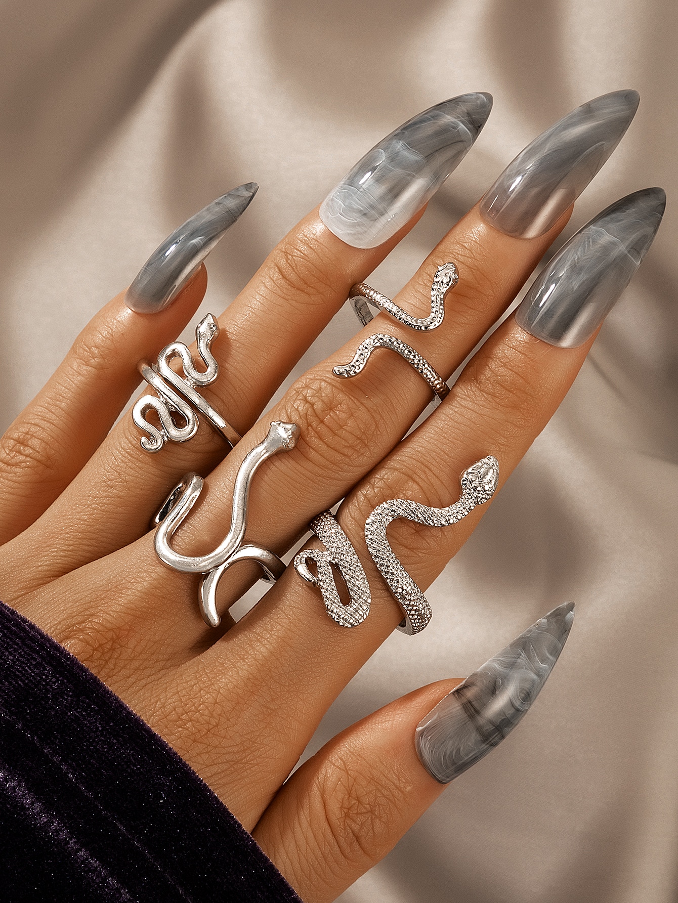4pcs Snake Design Ring