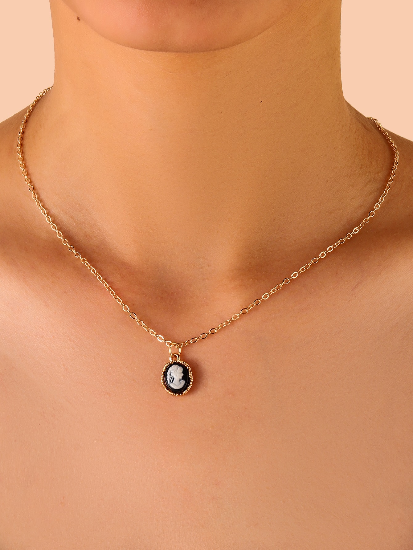 Figure Graphic Pendant Necklace