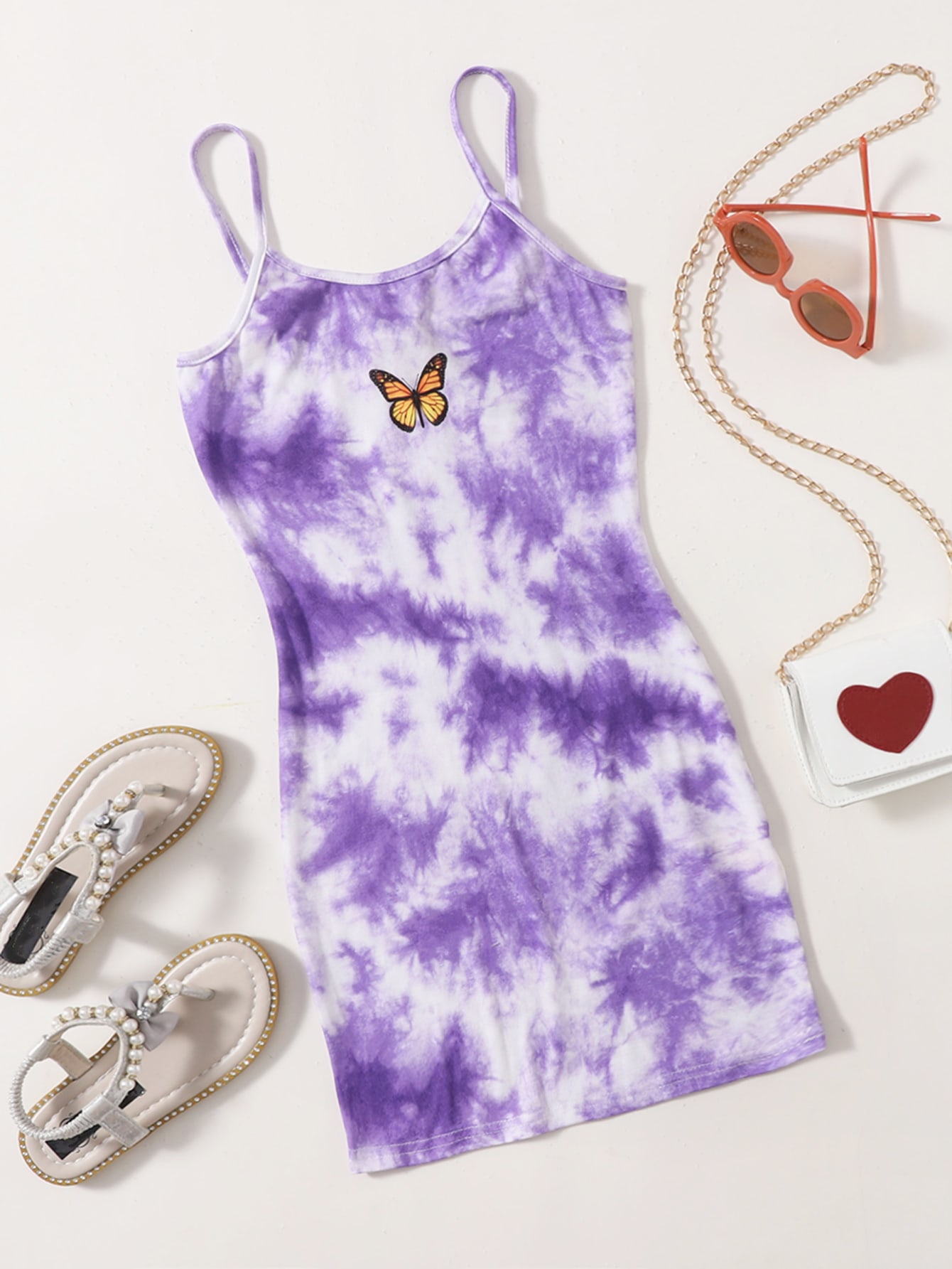 SHEIN Animal Tie Dye Elegante Vestido - Menina