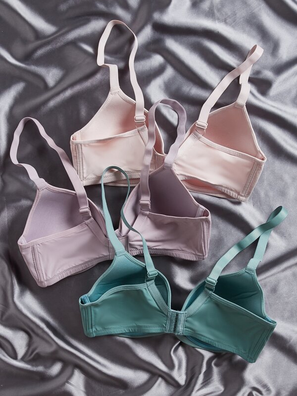 3pack Microfiber Super Push Up Soft Cup Bra Set | SHEIN UK