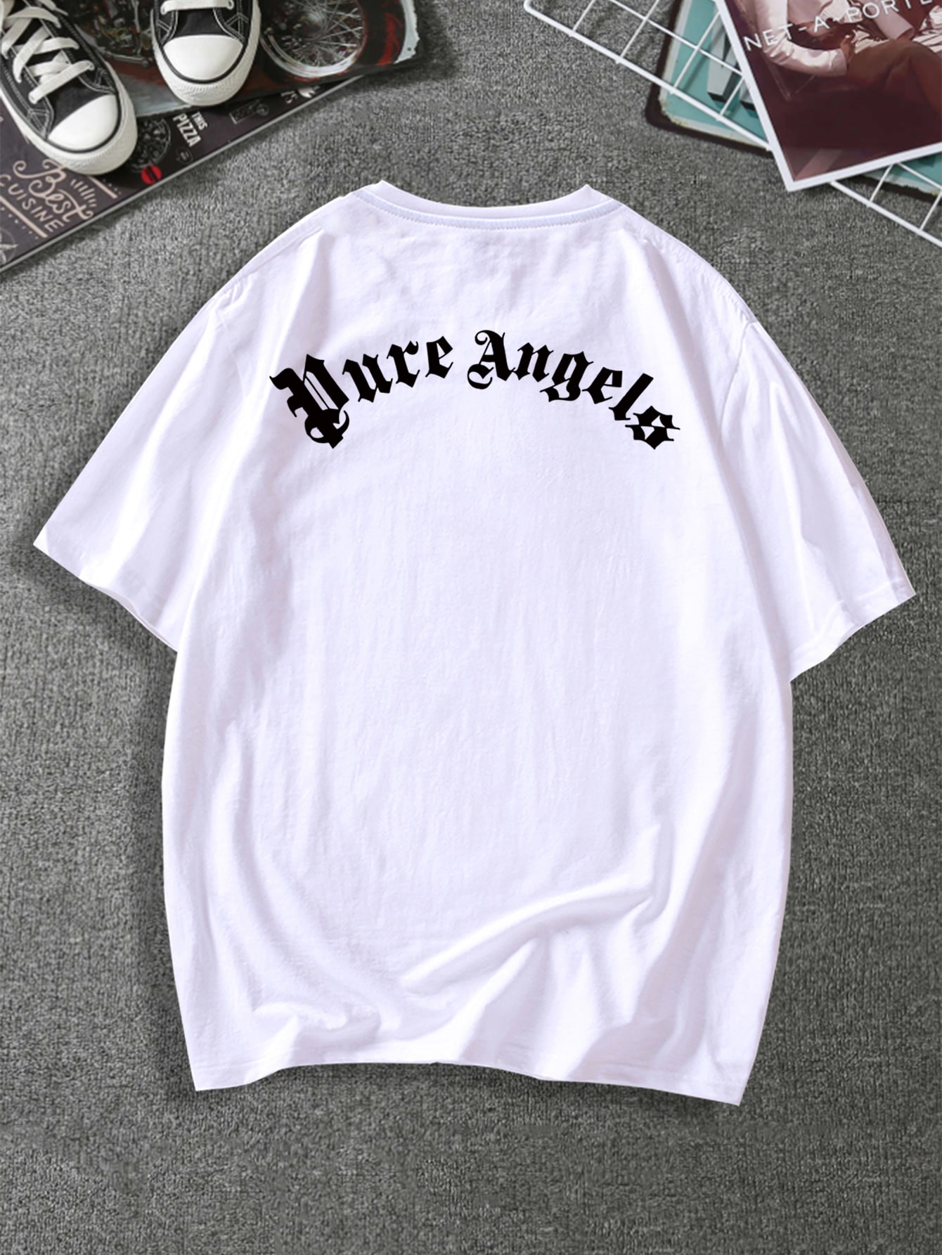 Hombres Camiseta con estampado de letra