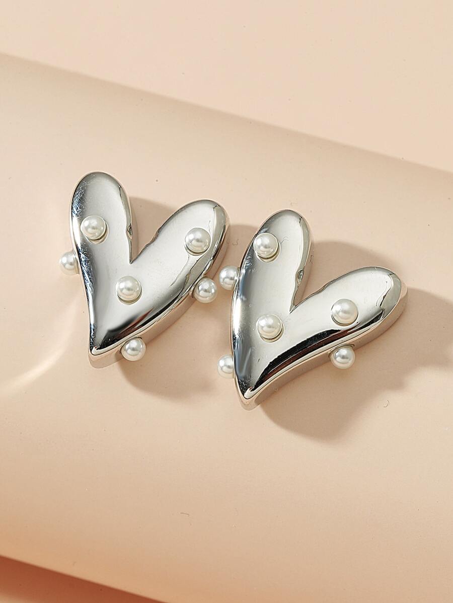 Heart Design Earrings Valentines | SHEIN USA